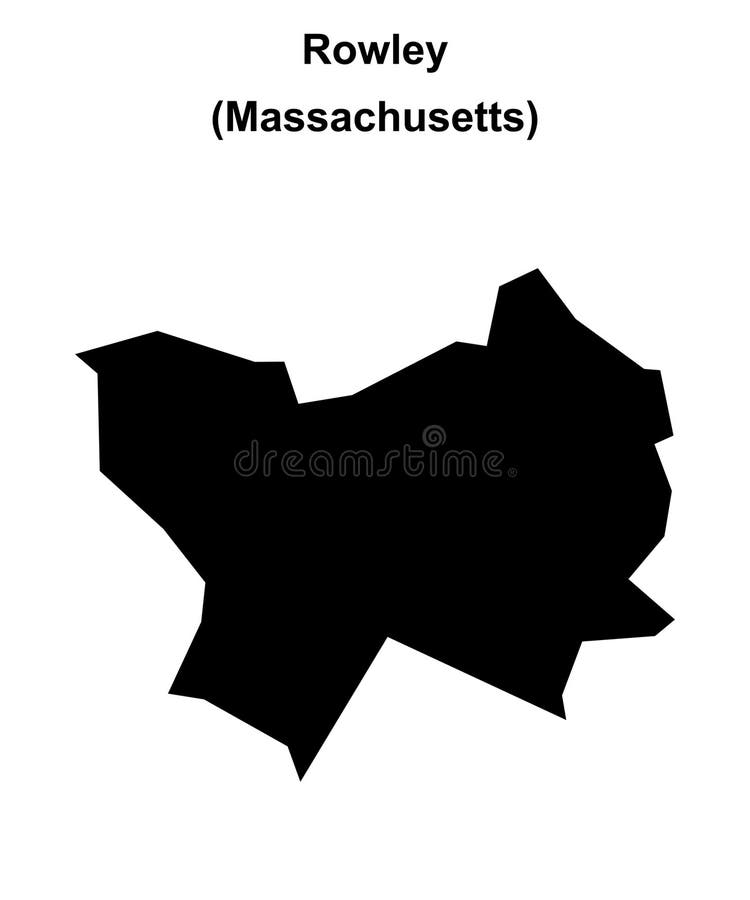 Rowley outline map stock vector. Illustration of england - 387365383