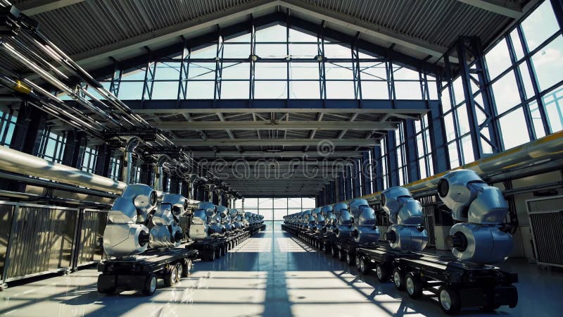 Industrial Manufacturing Plant Showing Modern Technological Equipment ...