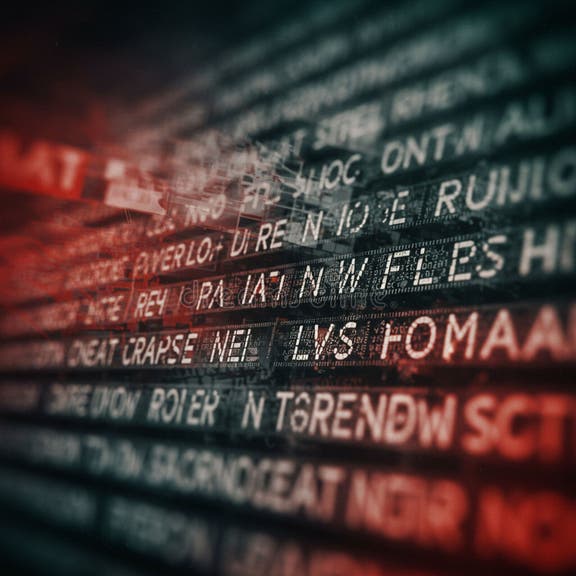 Rows of Alphanumeric Characters in a Digital Matrix Pattern are ...