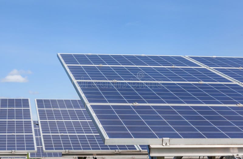 Polycrystalline Silicon Solar Cells Or Photovoltaic Cells In Solar ...