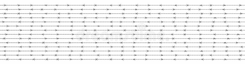 Rows of Barbed Wire. 3D Illustration Stock Illustration - Illustration ...