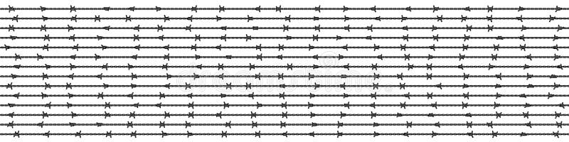 Rows of Barbed Wire. 3D Illustration Stock Illustration - Illustration ...