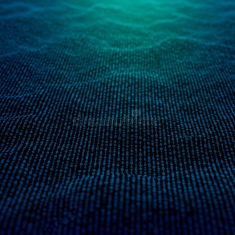 Rows Of Binary Code 0s And 1s Cascade Across A Digitally Rendered