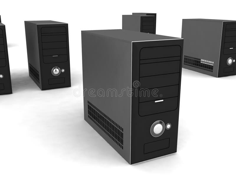 Rows of black cpu stock illustration. Illustration of object - 7207186