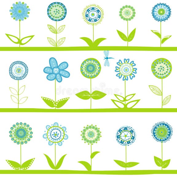 Draw Row Flowers Stock Illustrations – 101 Draw Row Flowers Stock ...