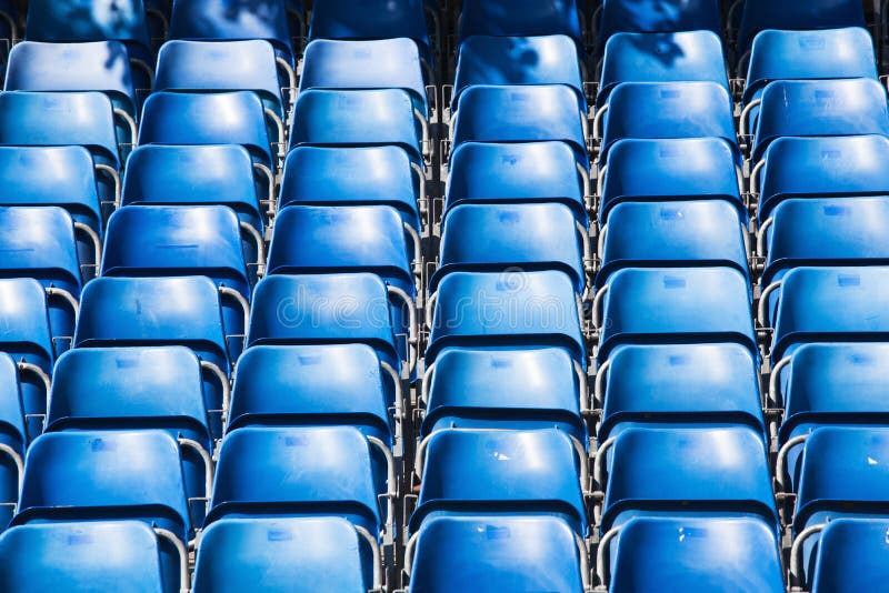 Rows of blue seats stock photo. Image of sport, blue - 33555696