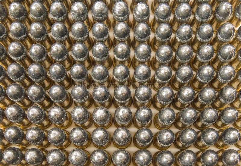Rows of bullets stock photo. Image of violence, brass - 8458096