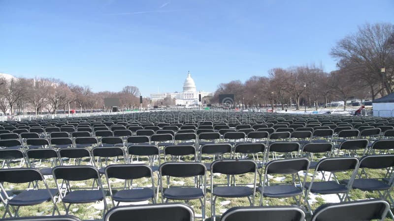 Rows of Chairs on Capitol Hill As Preparations are Underway for the ...