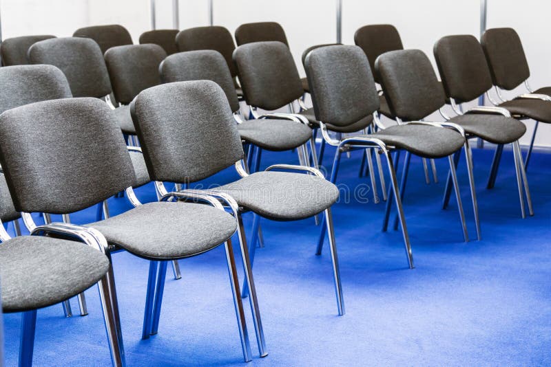 Chairs in a Row in the Conference Room Stock Photo - Image of office ...