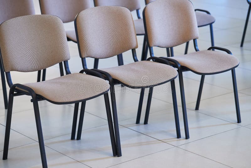 Rows of Chairs stock image. Image of pattern, attend - 201359325