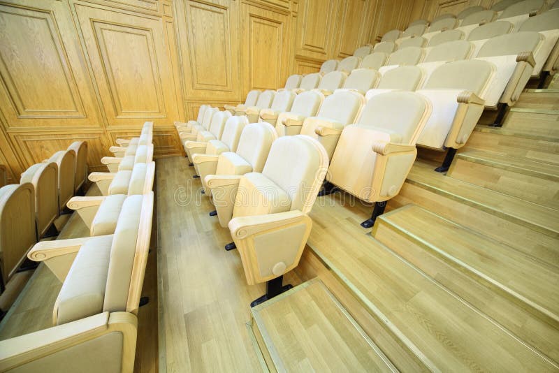 Rows of Chairs Inside Big Light Hall Stock Photo - Image of furniture ...