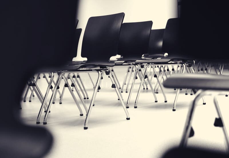 Rows of Chairs in a Meeting Room Stock Photo - Image of office, design ...