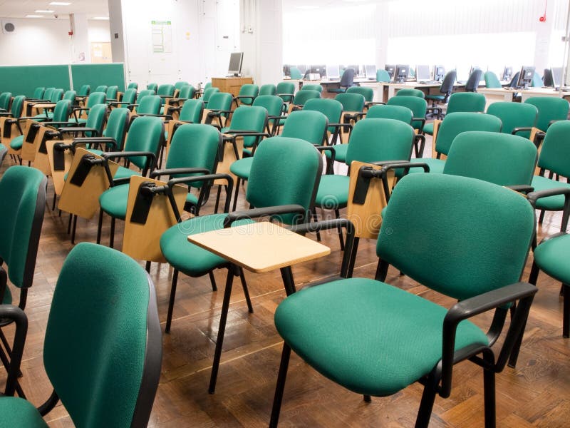 Rows of Chairs in a University Classroom Stock Photo - Image of ...