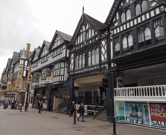 Rows in Chester editorial photography. Image of landmark - 78957037