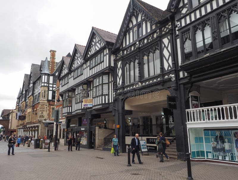 Rows in Chester editorial stock image. Image of city - 78952369