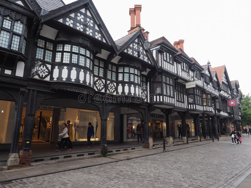 Rows in Chester editorial photography. Image of britain - 79073992