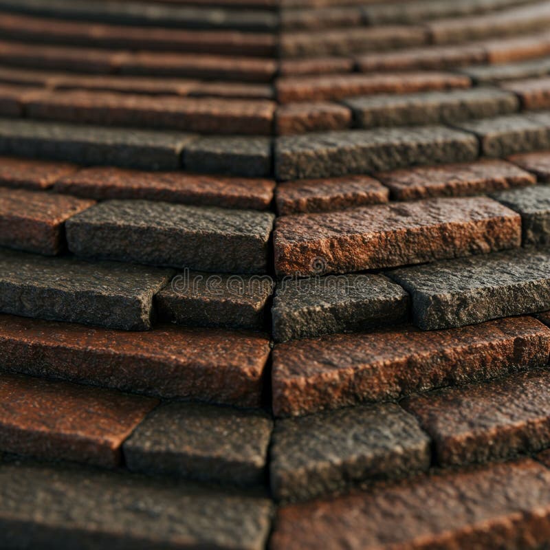 Rows of Closely Packed, Rectangular Bricks Form a Detailed, Textured ...