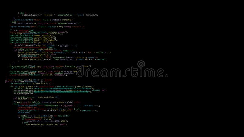 Rows of Code of the Programming Language Ideal As Hacker and Cybersecurty Concep Stock Footage ...
