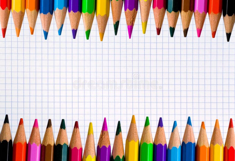 Rows of color pencils stock photo. Image of colorful - 66779040