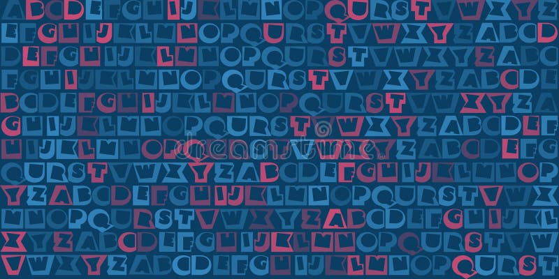Rows of Colorful Art Deco Style Bold Fonts,Random Letters of the ...