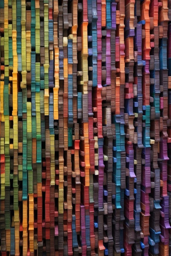 Rows of Colorful Books Forming a Repeating Pattern Stock Illustration ...