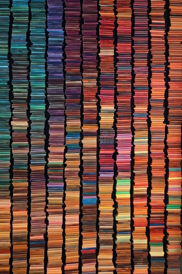 Rows of Colorful Books Forming a Repeating Pattern Stock Illustration ...
