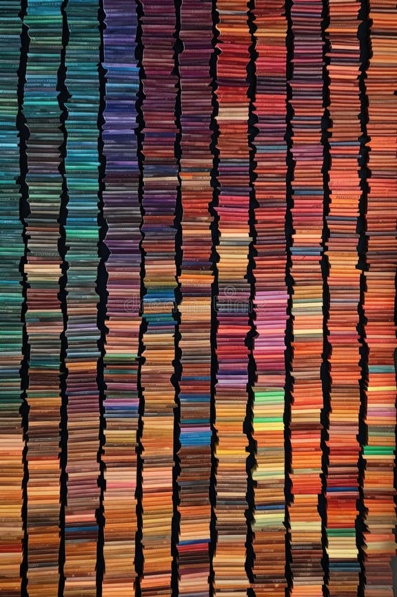 Rows of Colorful Books Forming a Repeating Pattern Stock Illustration ...