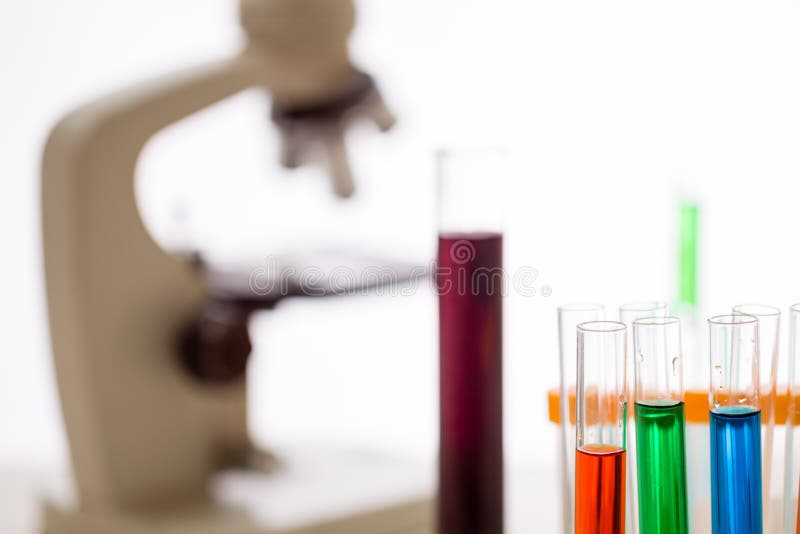 Colorful Test Tubes in Holder Stock Image - Image of microbiology ...