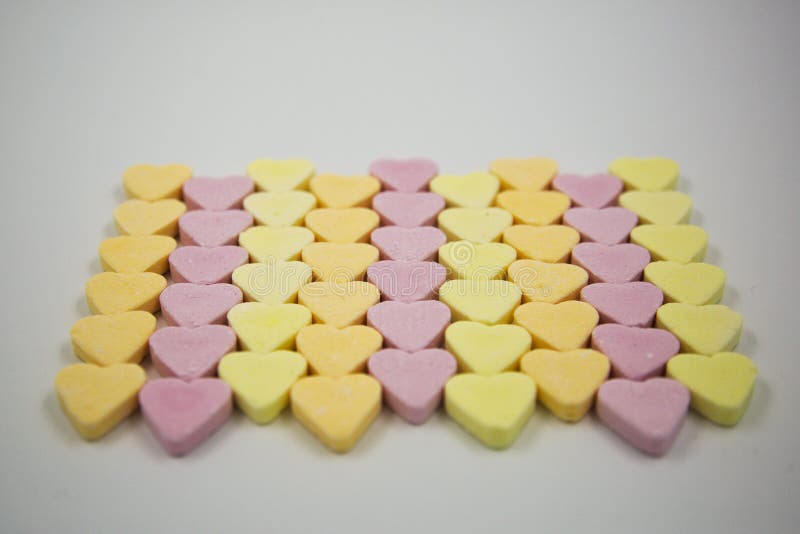 Candy Hearts Lines stock photo. Image of colorful, distingerating ...
