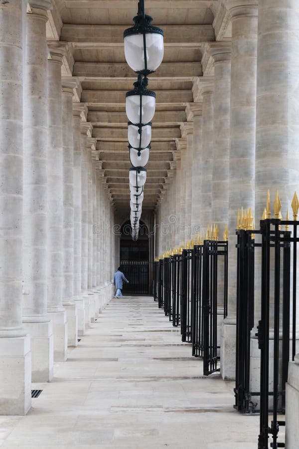 Rows of Columns in Palais Royal in Paris Editorial Photography - Image ...