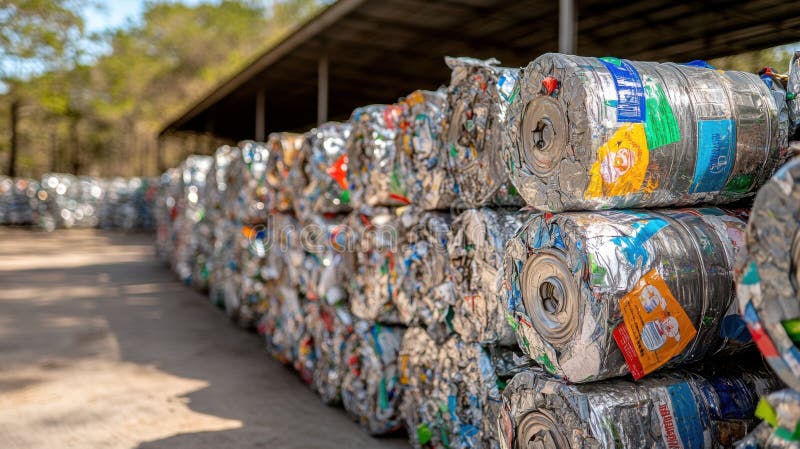 Recycled Material Storage stock illustration. Illustration of center ...