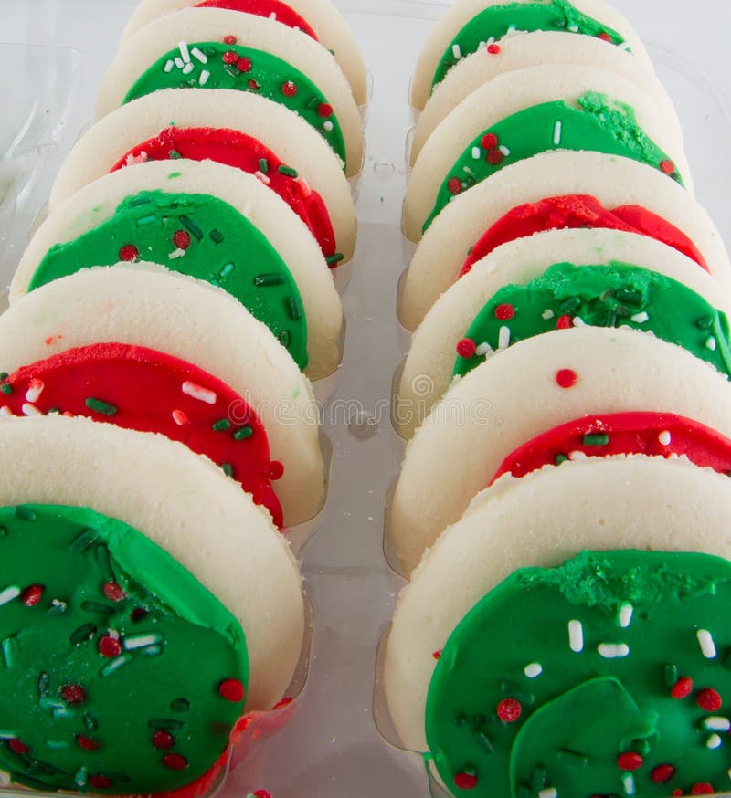Rows of cookies stock image. Image of candy, pastry, santa - 64508873
