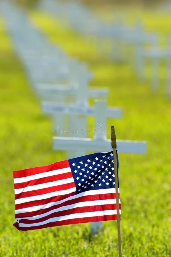 Rows of Crosses stock image. Image of flag, honoring, country - 2594867