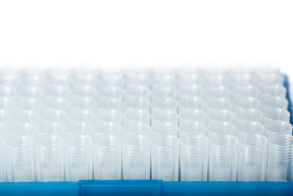 Rows of disposable tubes stock photo. Image of biotech - 30463380