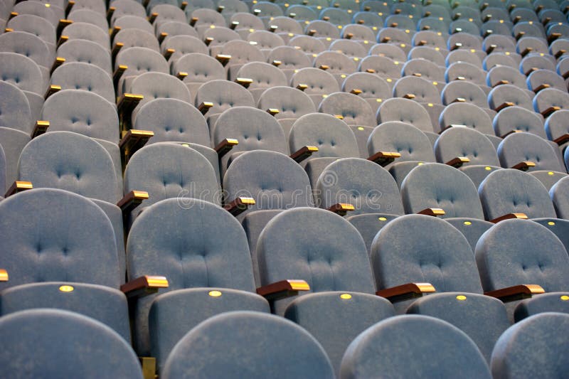 Rows of Empty Seats in the Conference Hall Stock Image - Image of ...