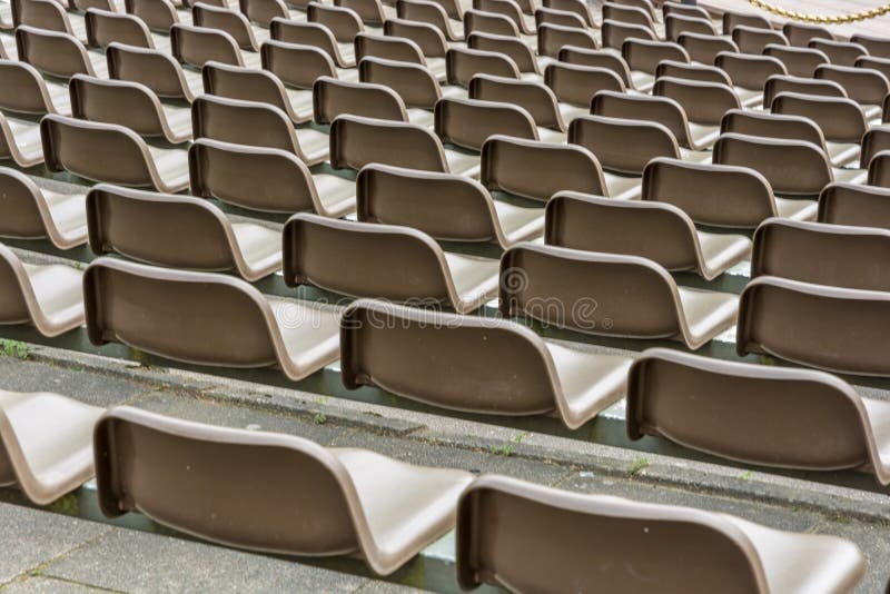 Rows of Empty Seats at an Event Stock Image - Image of rows, card ...