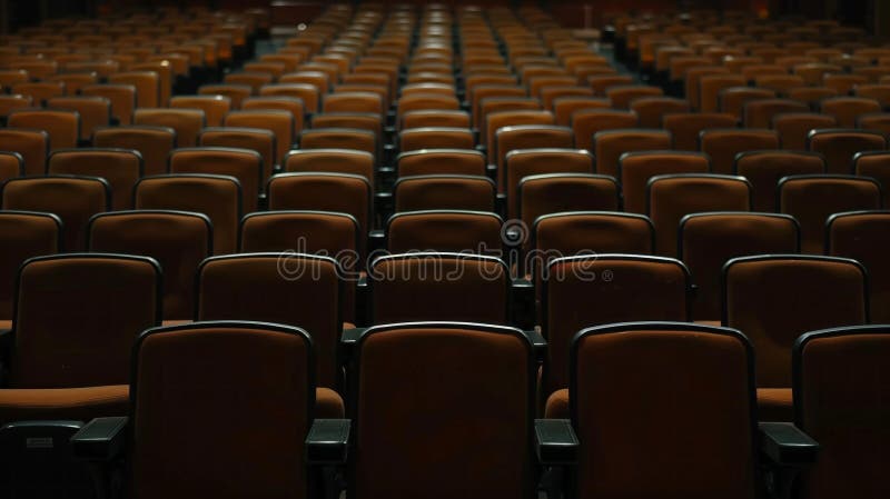 Rows of Empty Seats and Seats in an Auditorium Stock Photo - Image of ...
