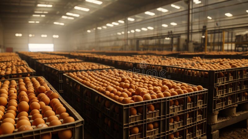 Industrial Egg Processing Facility Stock Photo - Image of industry ...