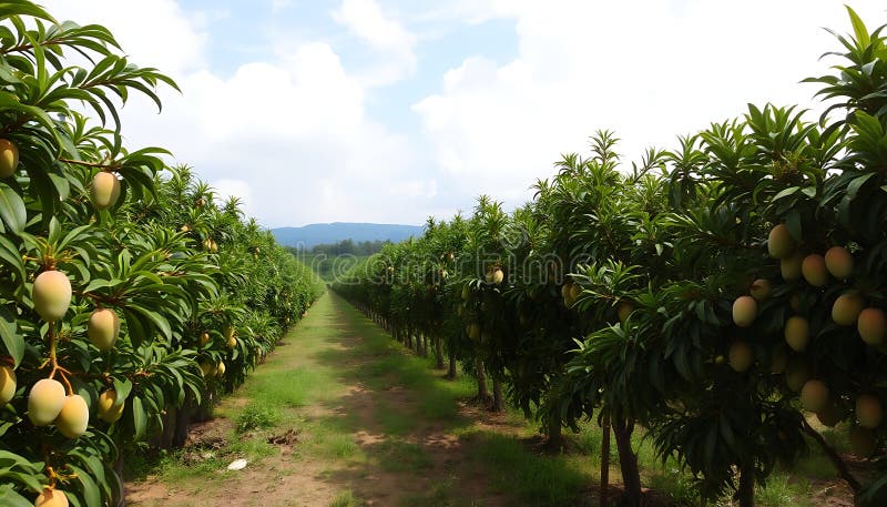 Fruit Orchard Rows, Apple Trees, Fruit Farming, Agriculture Scene ...