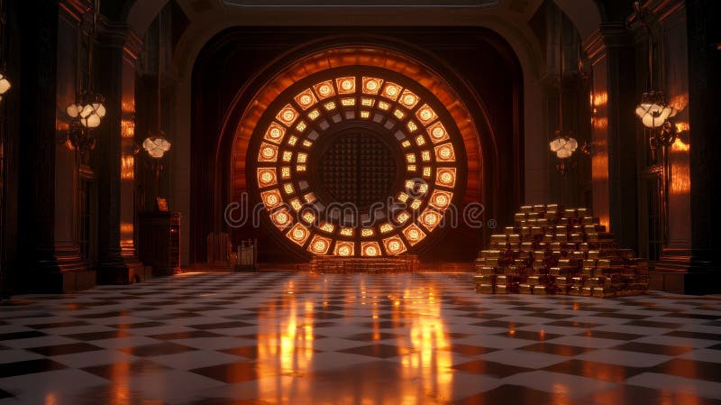 Rows of Gold Bullion are Stored in a Modern Storage Facility, Where ...