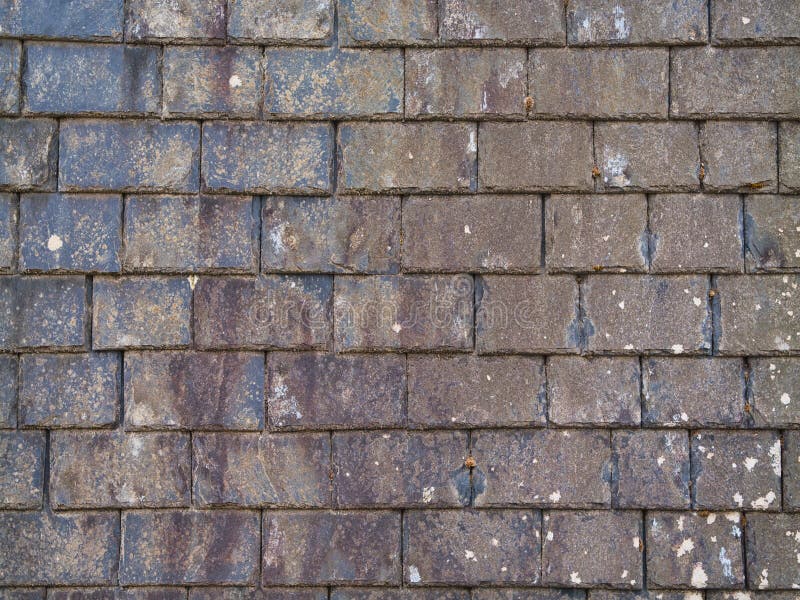 Rows of Grey, Weathered Slate Roofing Tiles Stock Image - Image of ...
