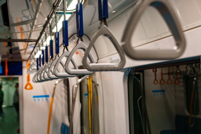 Right Side Handrails stock image. Image of subway, rows - 209863937