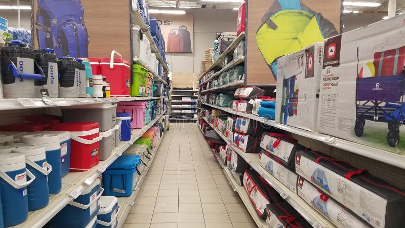 Rows in a hardware store editorial stock image. Image of interior ...