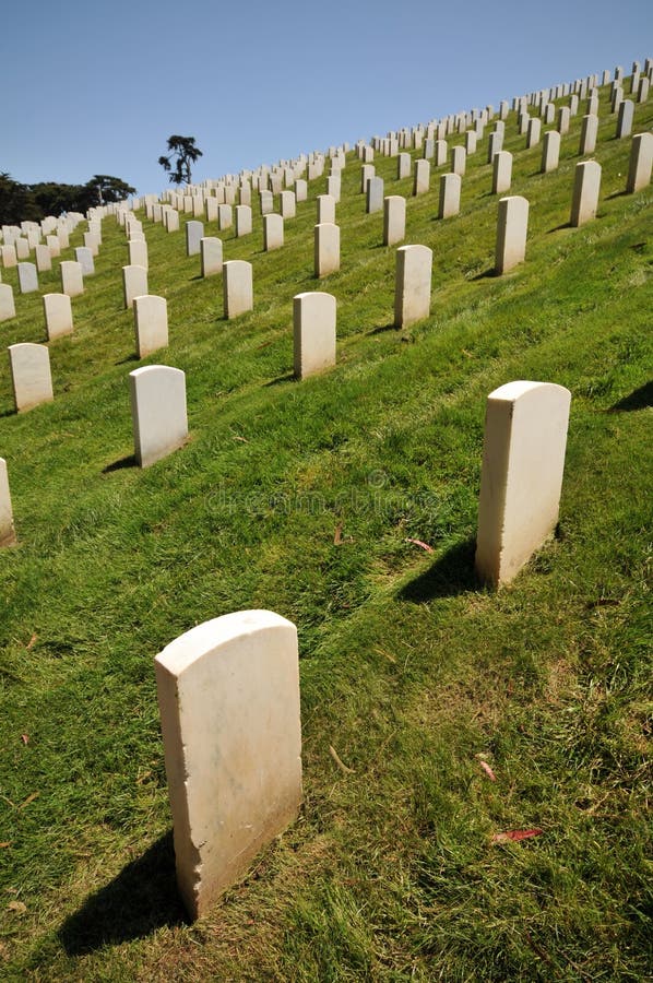 Rows of Headstones in a Cemetery Stock Image - Image of afterlife, rest ...