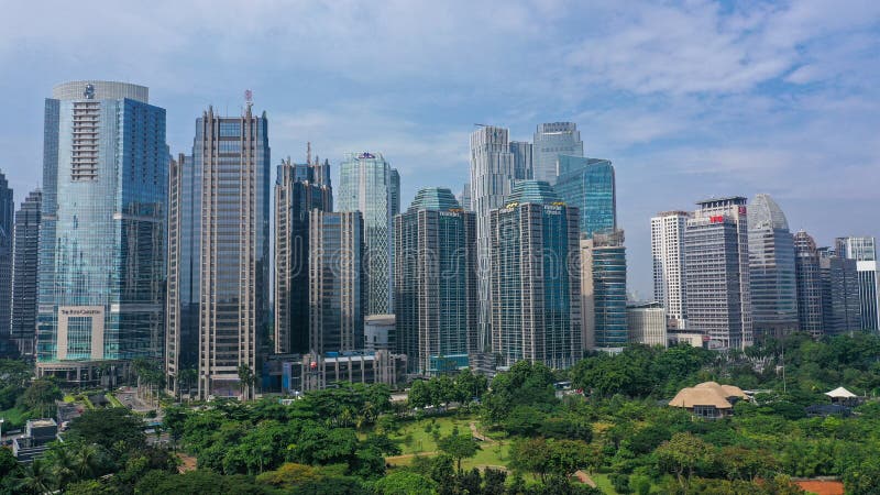 Rows of High-rise Buildings are Immortalized from a Height in Jakarta ...