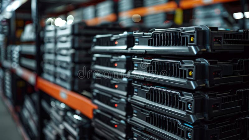 High Tech Equipment Stored in a Warehouse Setting during the Daytime ...