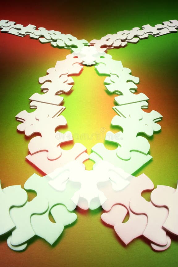 Rows of Jigsaw Puzzle Pieces Stock Photo - Image of arrange, pieces ...