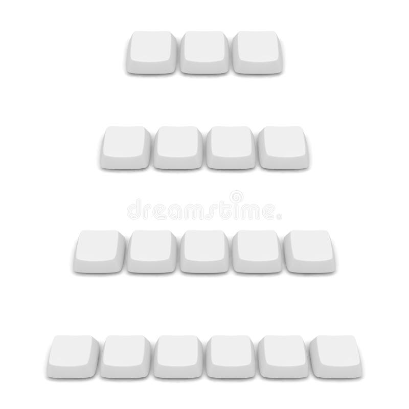 Rows of keys stock illustration. Illustration of dimensional - 20293434