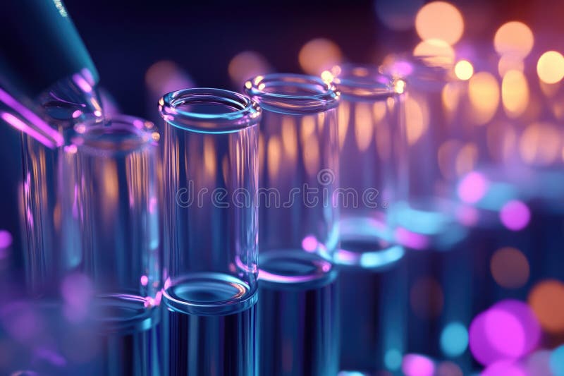 Rows of Laboratory Test Tubes Filled with Various Liquids, Suitable for ...