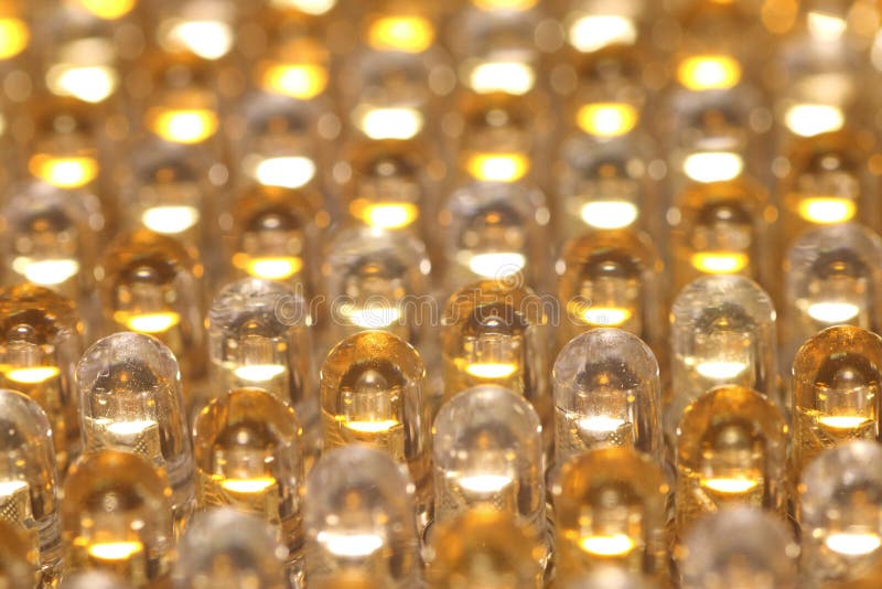 Rows of LED Light Bulbs stock photo. Image of bright - 64178930